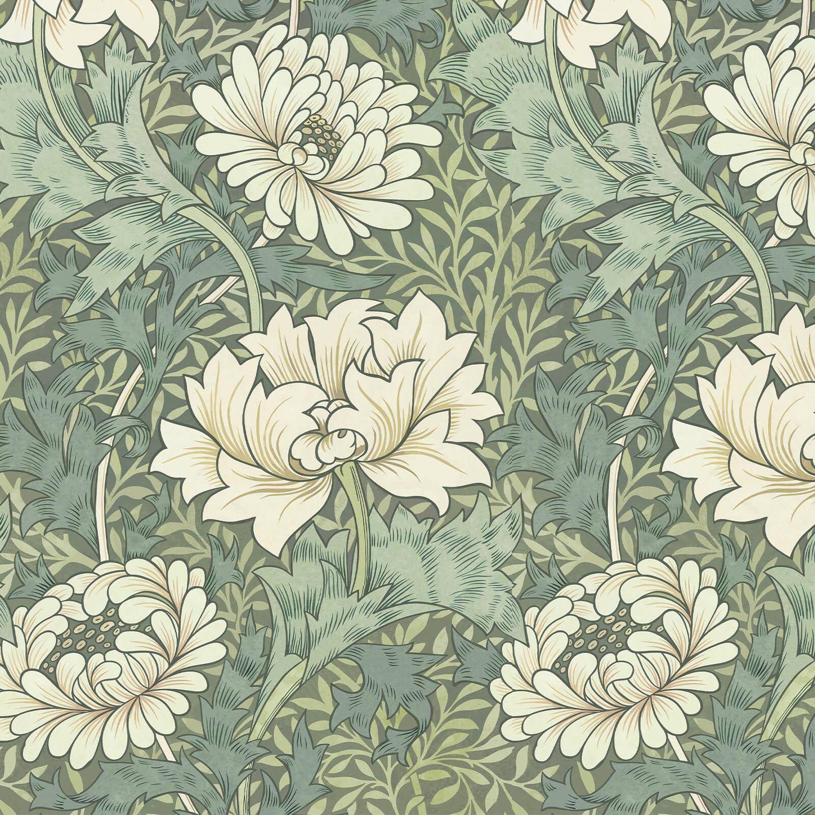 House of Hackney Chrysanthemum Magna Wallpaper – Morris Wallpaper