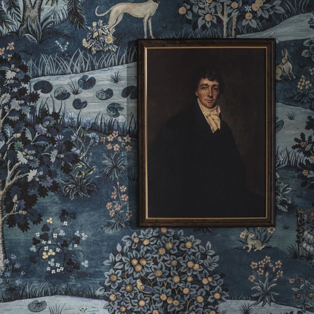 Morris & Co Owl & Willow Wallpaper Mural - Indigo - 217406 – Morris ...