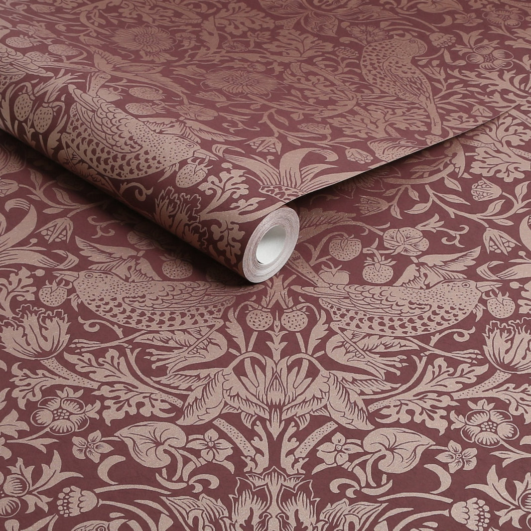 Strawberry Thief Fibrous Wallpaper - Lowest US Price: SALE – Morris ...
